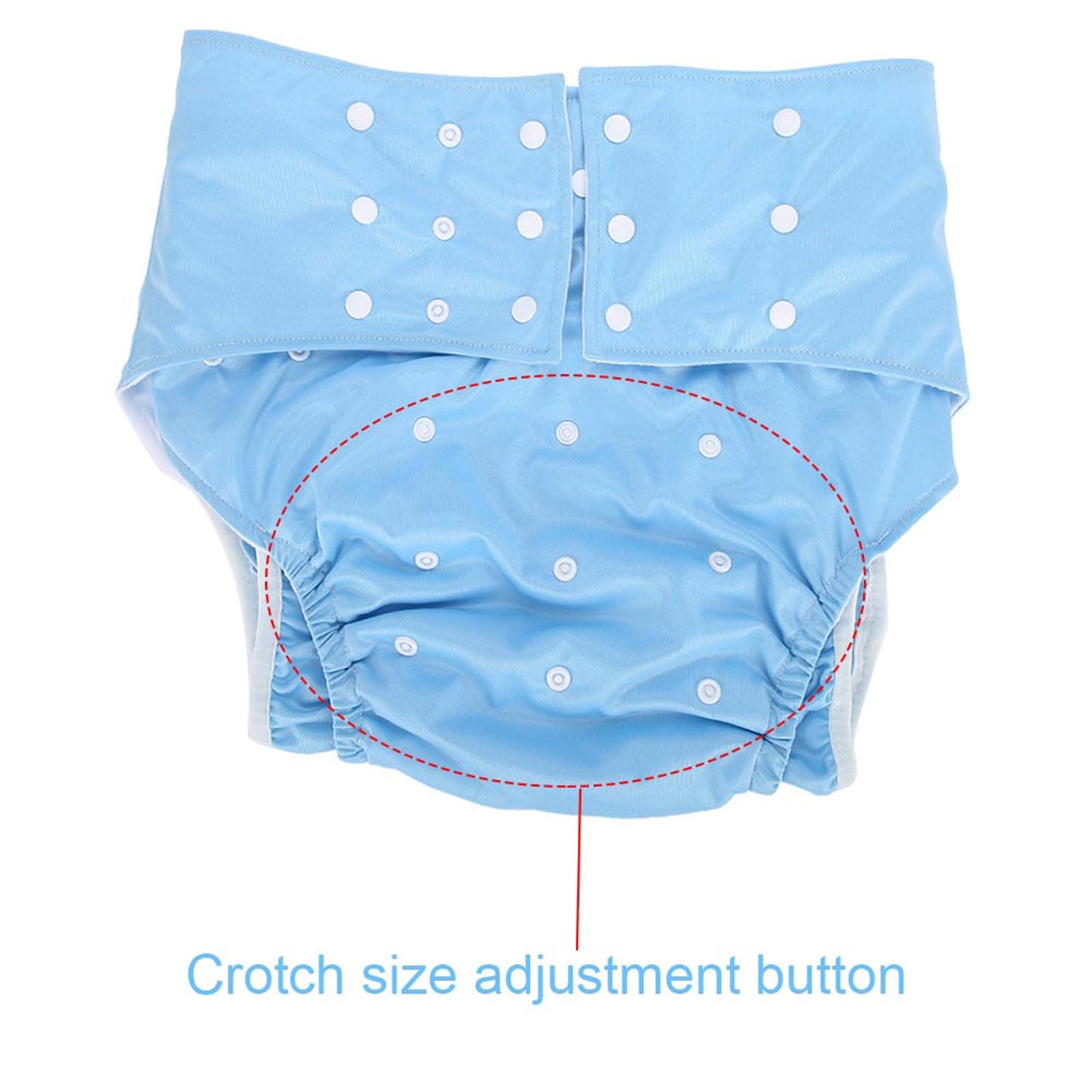 Cloth Diapers for Adults,Adult Pocket Diaper, Fleece Cloth AdjustableNappy Pant Prevent Side Leakage Washable Reusable Diaper Pants for Incontinence Care (Light Blue)