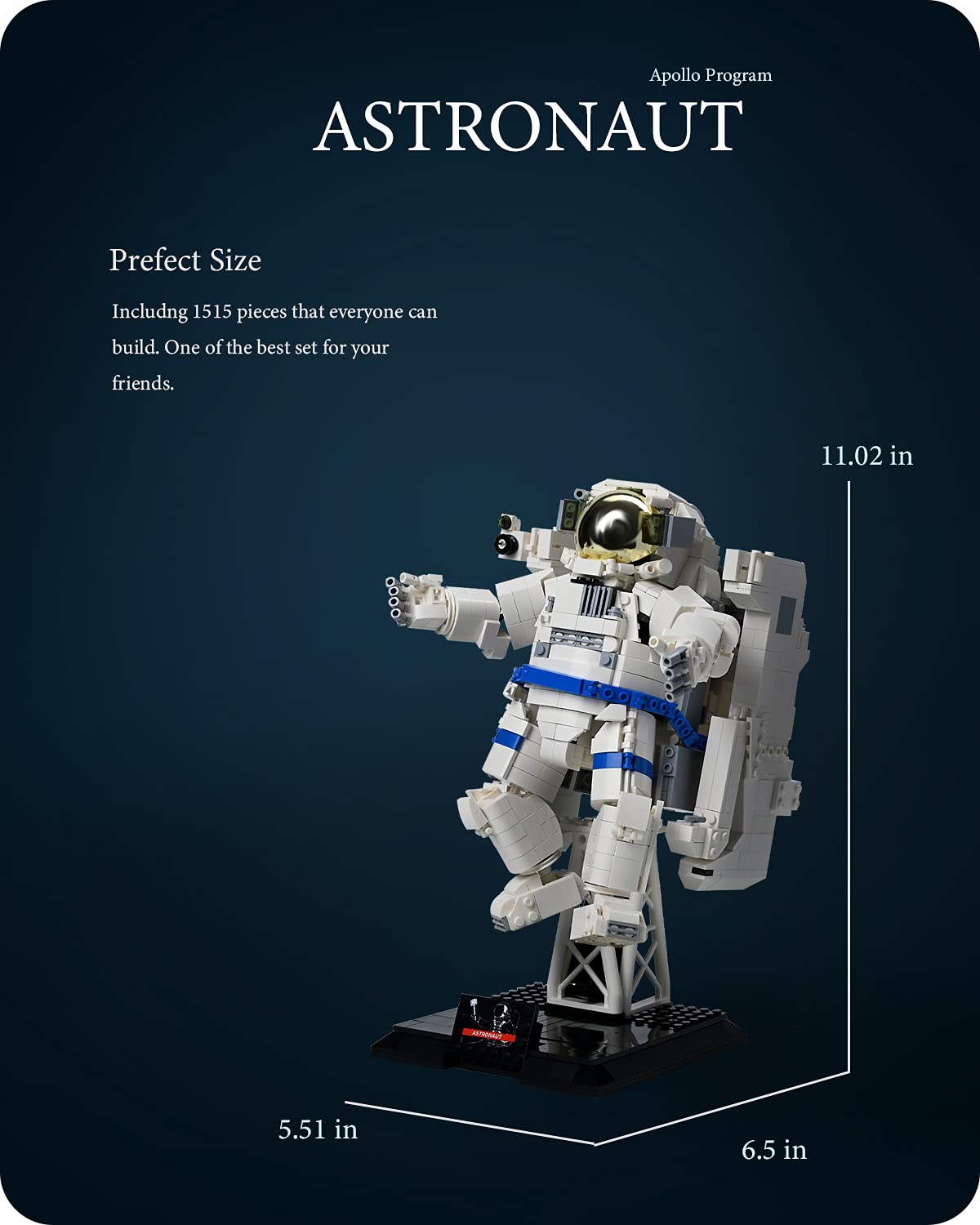 Nifeliz Home Universe Exploring Space Astronaut Building Block Kit, Educational DIY Spaceman Building Block Assembly Construction Toy, Gift for Adults and Teens, New 2023 (1515 pcs)