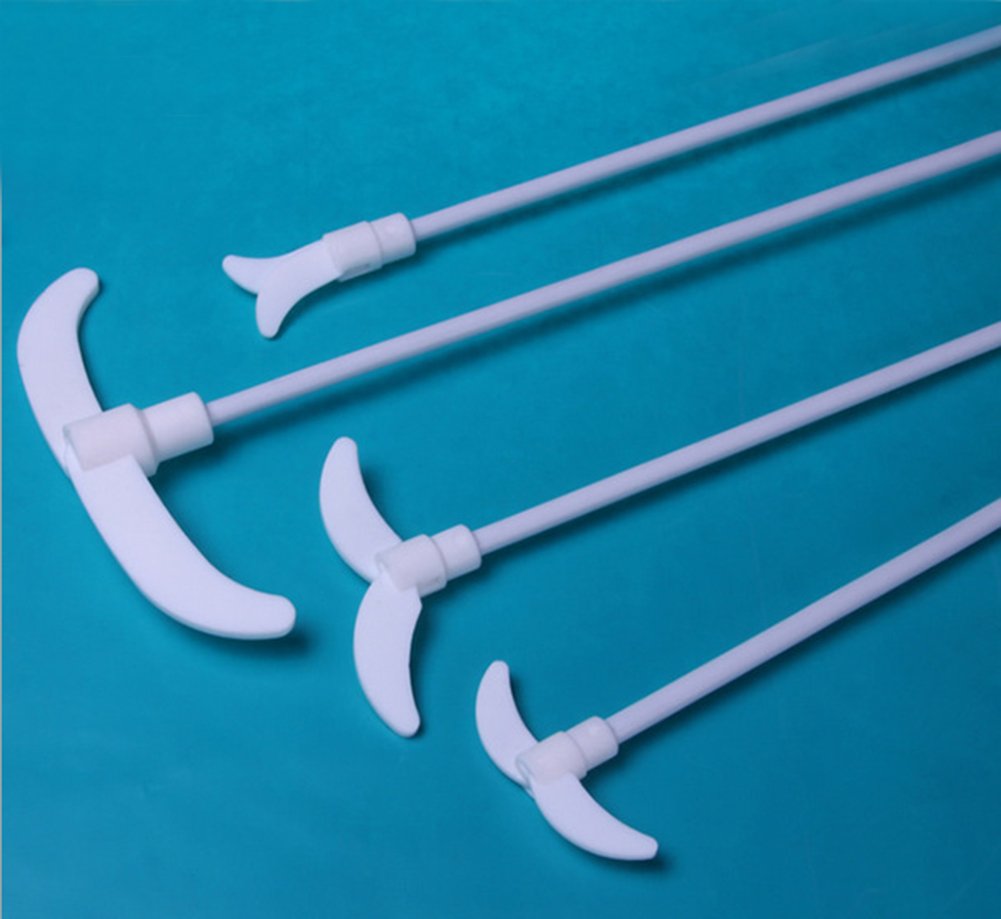 PTFE Electric Stirring Rod Overhead Stirrer Mixer Shaft Anchor Paddle for Flask in Lab (400MM)