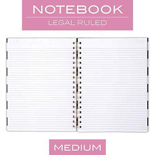 Cambridge Business Notebook, Hardcover, 80 Sheets, 9-1/2 x 7 Inches, Fashion, Black/White Stripe (59012)