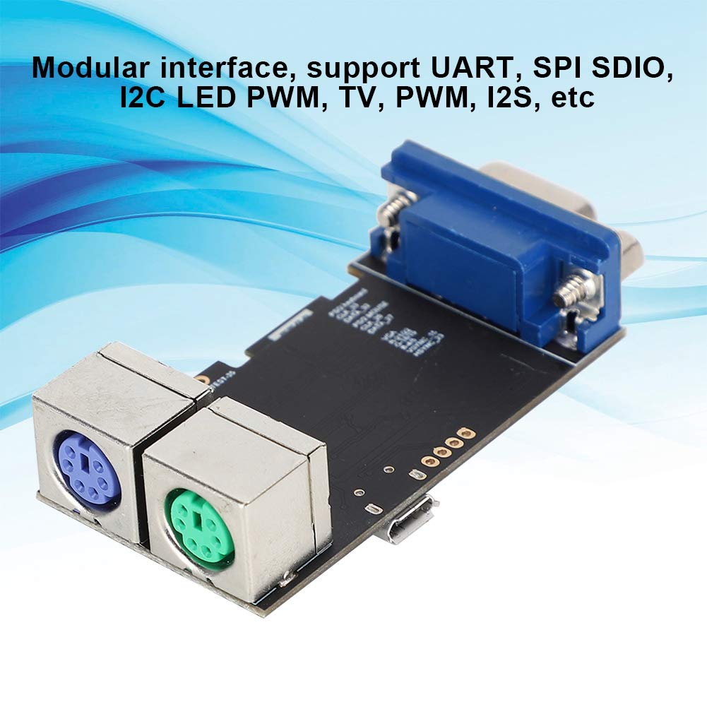 VGA Control Module, PS/2 Keyboard Control Module Support Network IPv4/IPv6/SSL.TCP/UDP/HTTP/FTP/MQTT, Control Module for FreeRTOS
