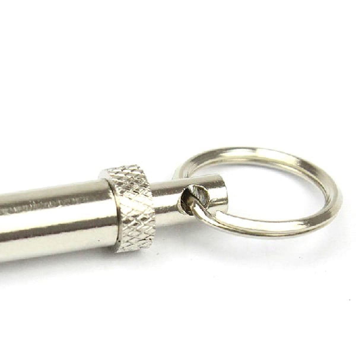 LNYMZD Silver Pets Whistle Adjustable Pet Training Sound Control Stainless Steel Puppy Bark Whistles with Suspendable Key Chain Dogs Training and Behavior Aids