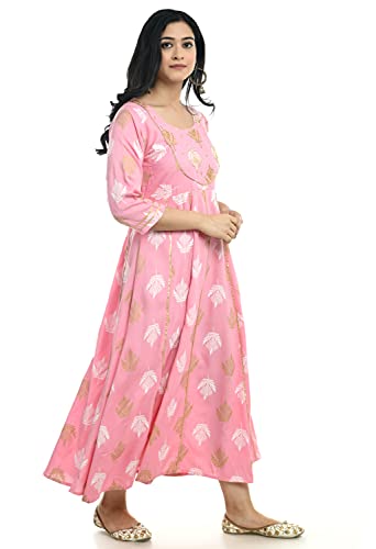 AnjuShree Choice Women Indian Party wear Rayon Kurti Pink