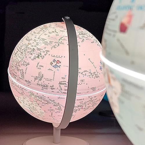 360° Rotating Globe - Educational Globe for Kids, Interactive AR World Globe, Illuminated 360° Rotating Globe Lamp, Educational Earth Globe for Birthday Halloween Christmas Gift Desk Decor (Blue)