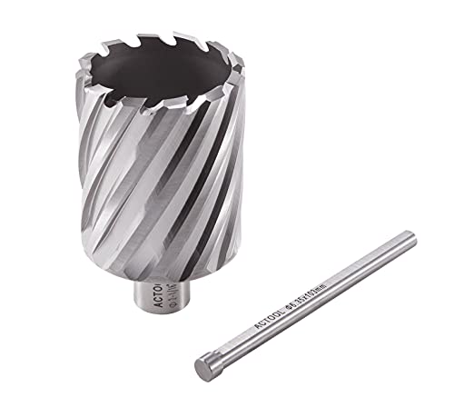ACTOOL 2-1/16" Diameter × 2" Depth of Cut HSS ANNULAR Cutter with 3/4'' Weldon Shank