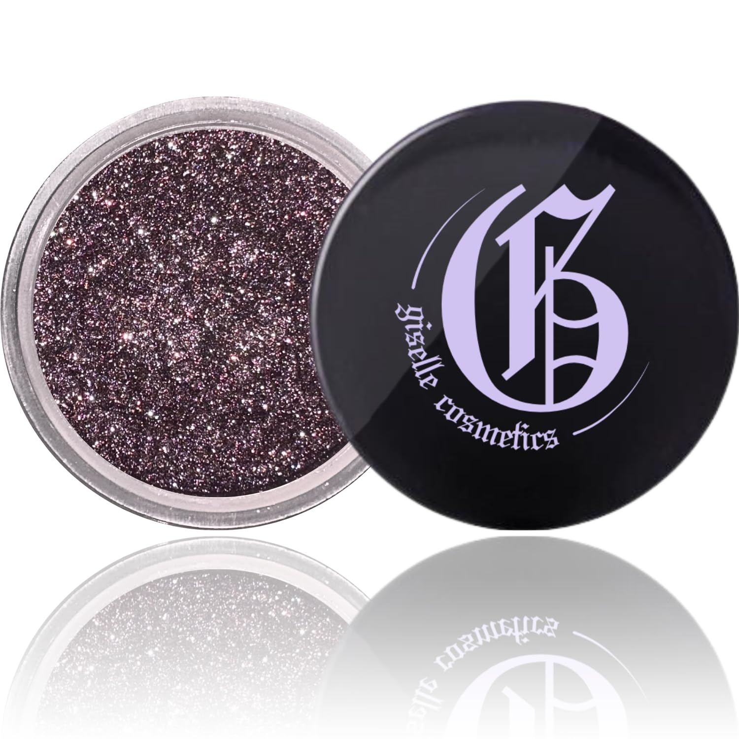 Giselle Cosmetics Black Cherry Loose Mineral Eyeshadow Palette - Versatile Make Up Kit with Highlighter Makeup, Glitter, Shimmer, and Colorful Shades