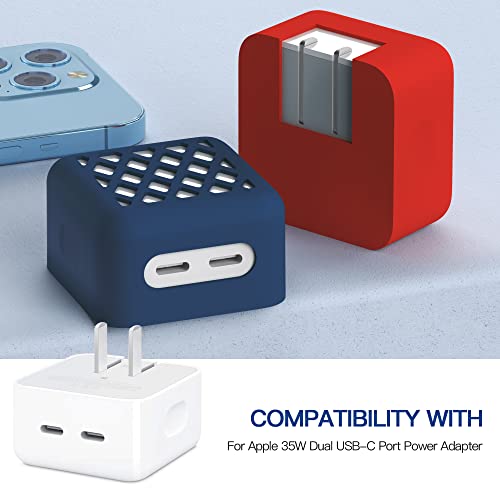 6 Pack Case Compatible with Apple 35W Dual USB-C Port Compact Power Adapter Case Colorful Cover (Compact)