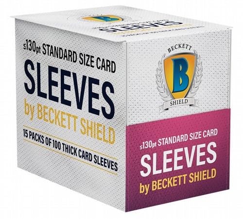 Arcane Tinmen Sleeves: Beckett Shield: Thick Collectible Card Sleeves 100 CT - MGT Card Sleeves are Smooth & Tough - Compatible with Pokemon, Yugioh, & Magic The Gathering Card Sleeves