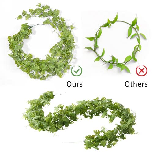 Astridia 2 Packs Hanging Artificial Plants Vine, 6.6ft Fake lvy Garland, Hanging Greenery Faux Plants for Wedding Party Room Garden Home Decor