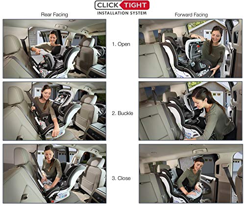 Britax Advocate ClickTight Anti-Rebound Bar Convertible Car Seat - 3 Layer Impact Protection - Rear & Forward Facing - 5 to 65 Pounds, Mosaic