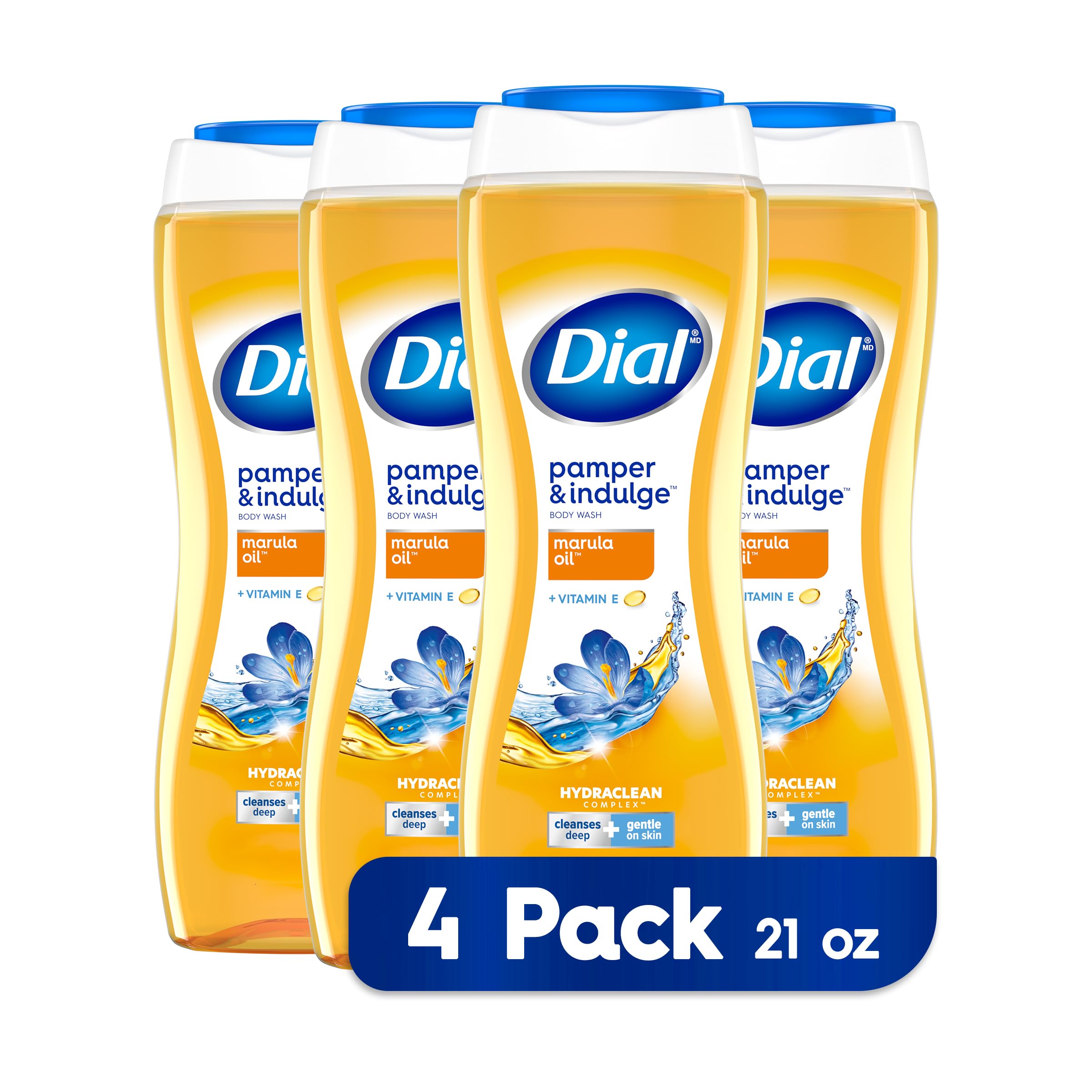 Dial Body Wash, Marula Oil, 21 fl oz (Pack of 4)