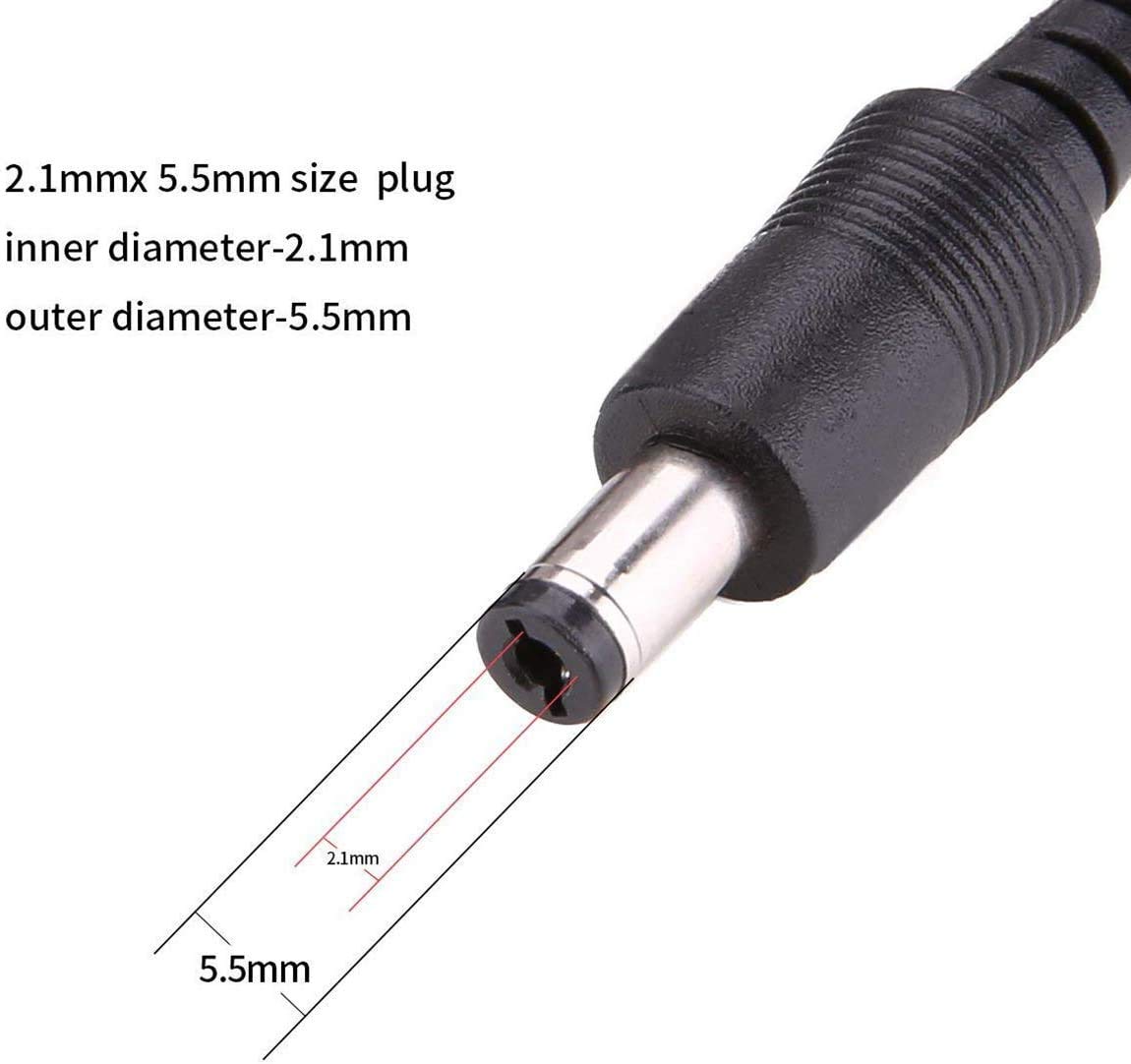 Power Extension Cord, 6 Pack DC 12v 10ft 2.1mm x 5.5mm Power Adapter Supply Camera Extension Cable for CCTV Wireless IP Security Camera, LED Strip, Car, Monitors,DVR, Audio Camera,Router (6 Pack)