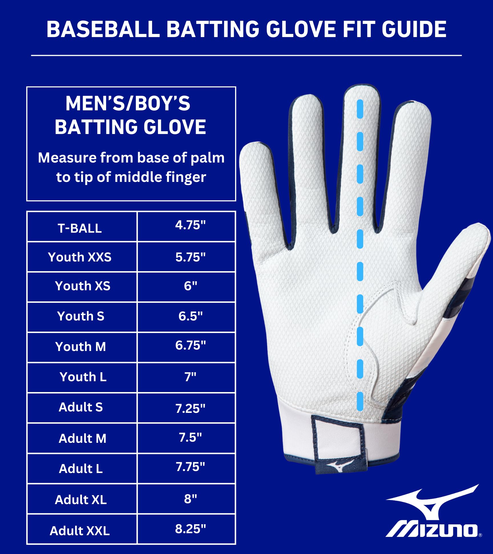 Mizuno MVP Adult Baseball Batting Glove, White-Gold, Large