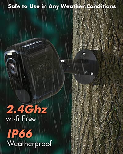 4MP Solar Security Camera Outdoor - Wireless Cameras for Home Security With 360° rotatable Magnetic Mount, 2.4Ghz WiFi, AI Motion Detection,Siren, 2-Way Talk, Color Night Vision, Cloud/Storage Card