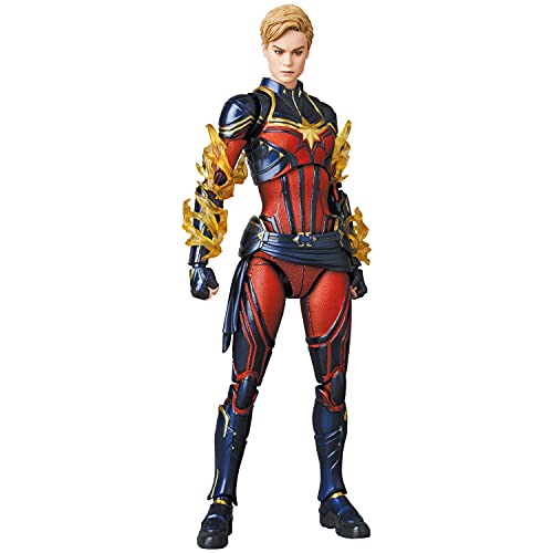 MAFEX No. 163 Captain Marvel Endgame Version, Total Height Approx. 5.9 inches (150 mm), Painted Action Figure