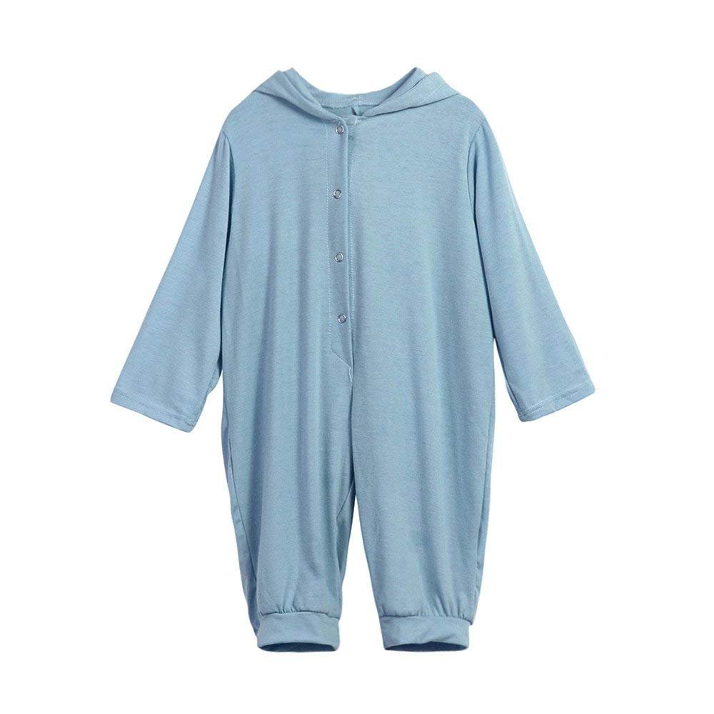 GUCABE Interesting Romper Jumpsuit Outfits Clothes,Infant Baby Kids Dinosaur Hooded Romper Jumpsuit Outfits Clothes (0-3 Months, Blue)