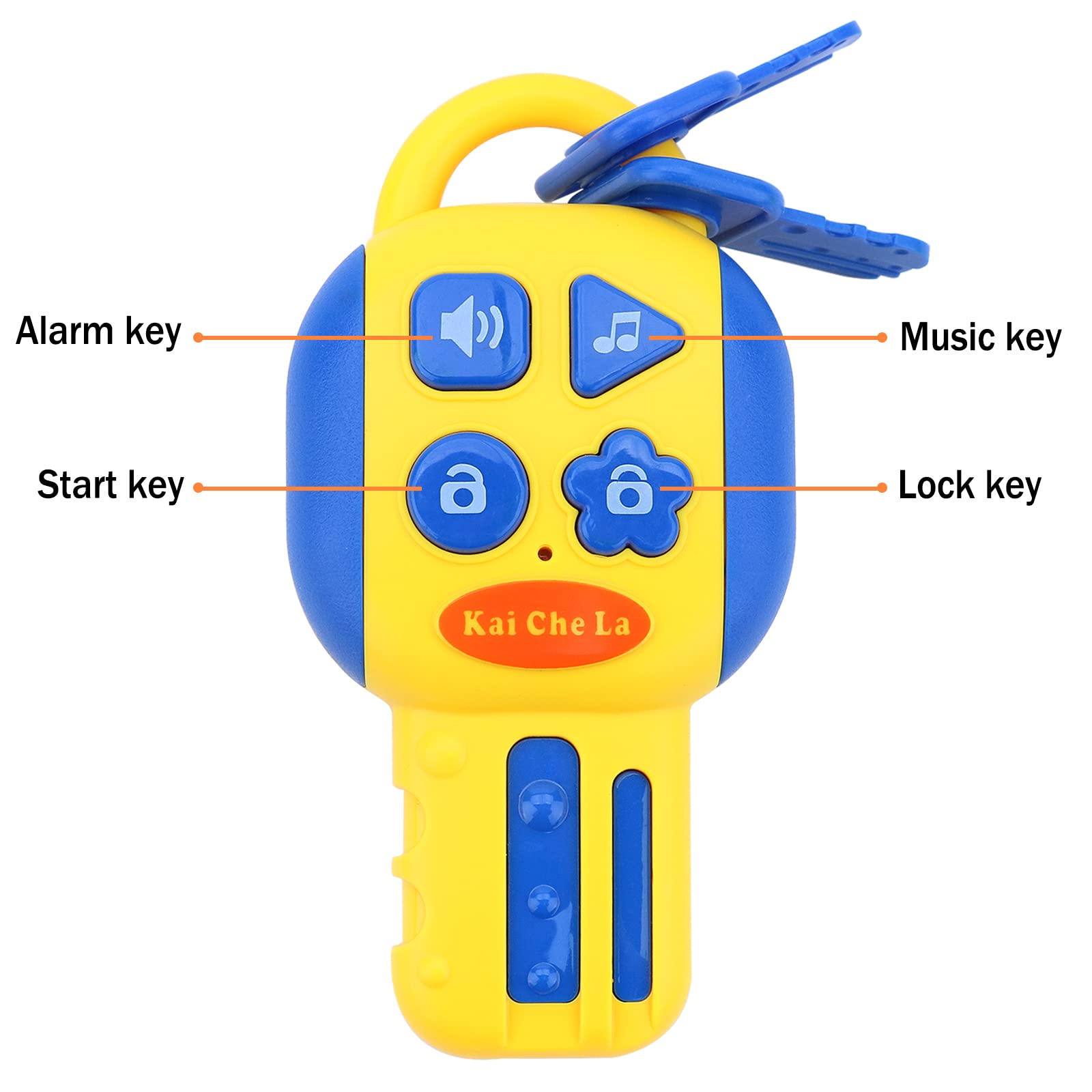 deAO Kids Steering Wheel Toy Simulation Steering Wheel Toy with Light and Sound Driving Toys Childhood Educational Gift (Yellow)