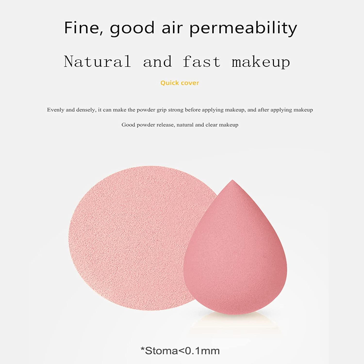 6pcs Daiso Pink Series Multi-color Makeup Sponge Set, Foundation Blending Beauty Blender, Flawless for Liquid Creams and Powders (A-PINK)