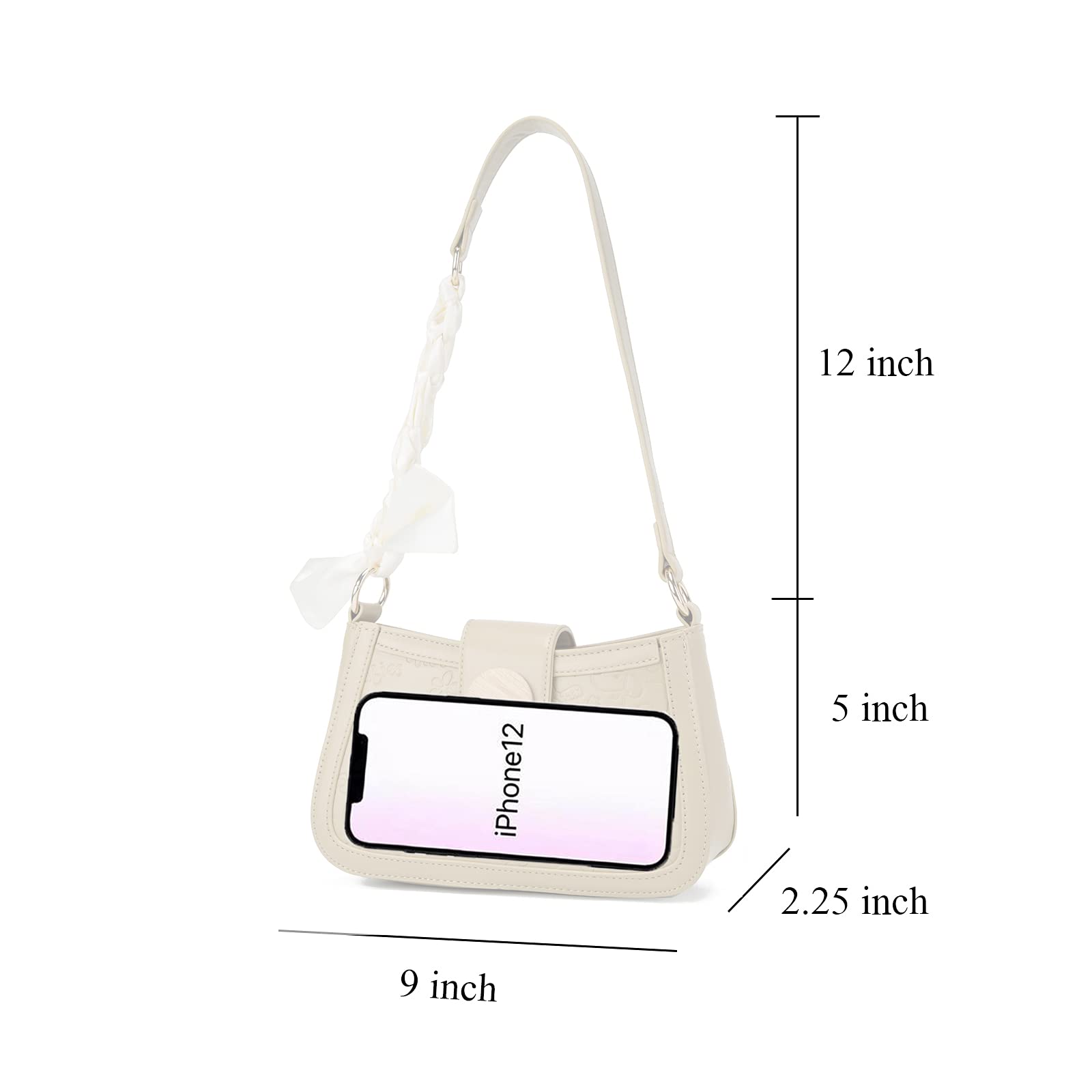 GOPHRALOVE Stylish Small Cute Clutch Shoulder Purse with Zipper for Woman (Light Green)
