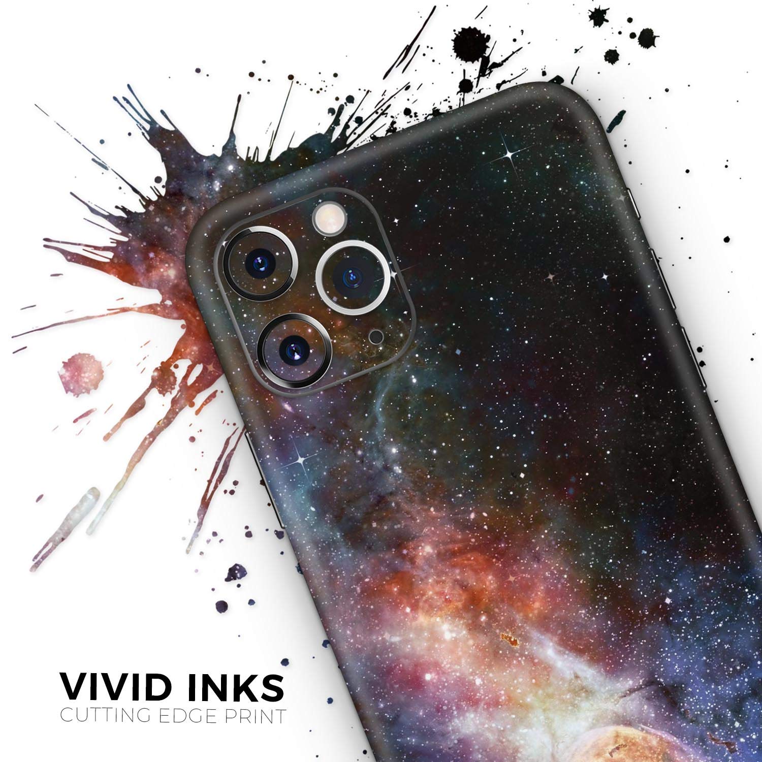 Design Skinz Multicolored Space Explosion - DesignSkinz Protective Vinyl Decal Wrap Skin Cover Compatible with The Apple iPhone 11 (Full-Body, Screen Trim & Back Glass Skin)