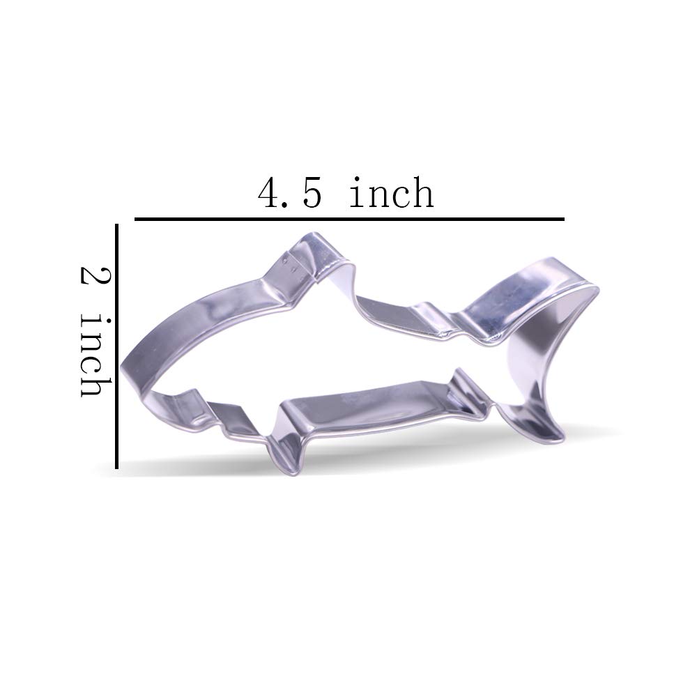 4.5 inch Shark Cookie Cutter - Stainless Steel