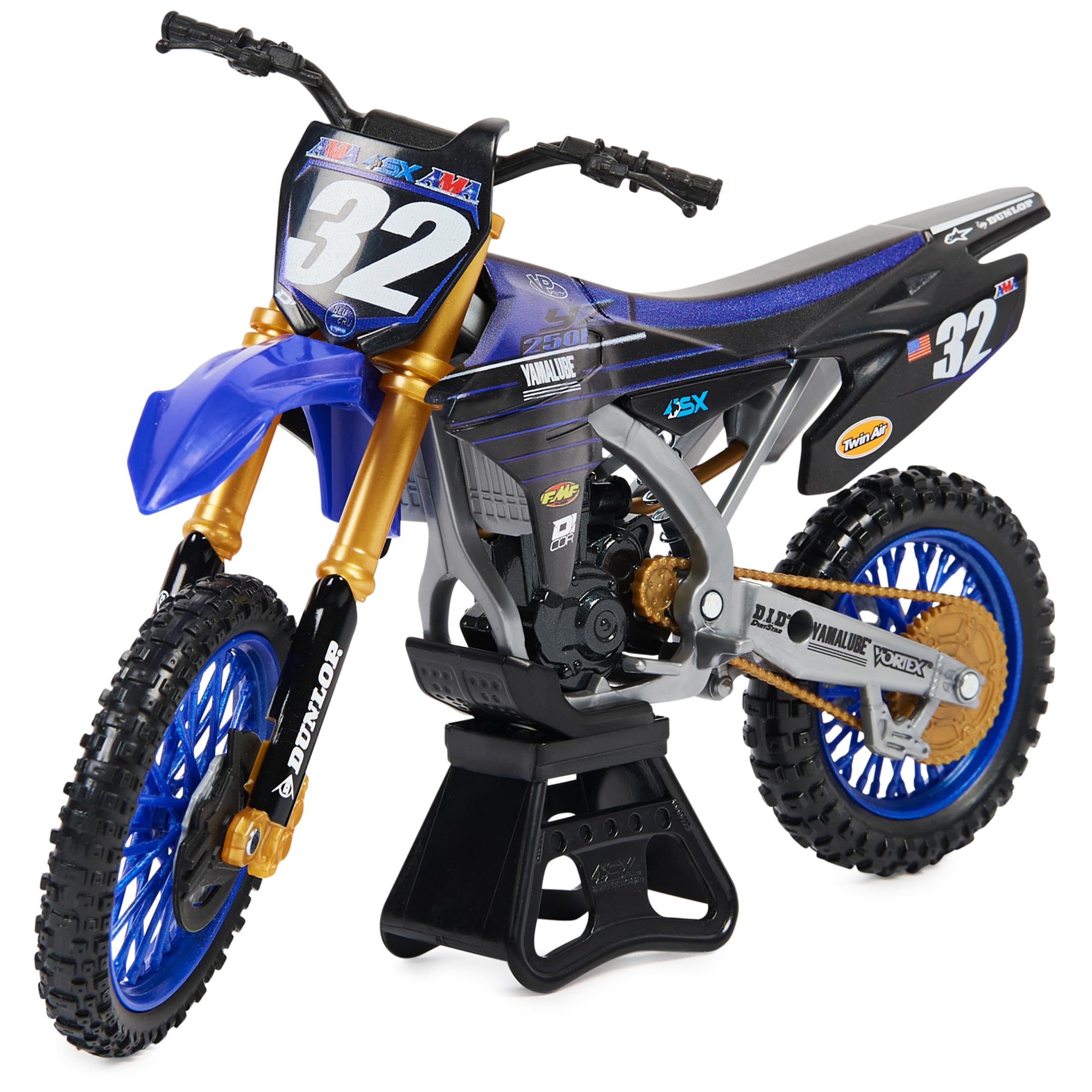 Supercross, Authentic Eli Tomac 1:10 Scale Collector Die-Cast Toy Motorcycle Replica with Display Stand,
