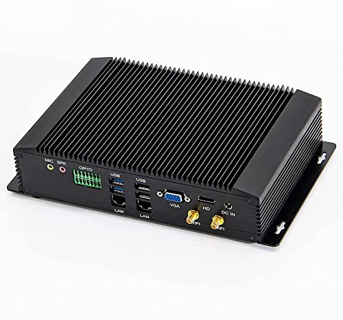 PARTAKER Industrial Computer, Fanless Mini PC, Win-11 or Linux Ubuntu, I3 6006U 6157U, I27, 2 x LAN, GPIO, 6 x COM RS232 422 485, 16G RAM, 256G SSD