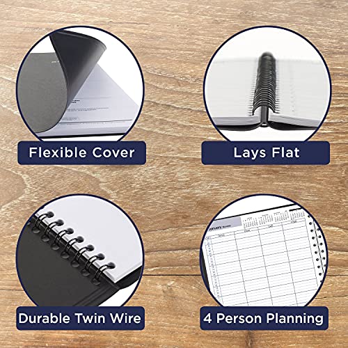 2022 Daily Appointment Book & Planner by AT-A-GLANCE, 5" x 8", Small, Black (7080005)