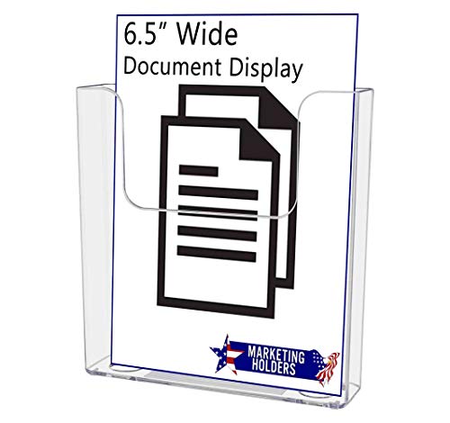 Marketing Holders 6 1/2" W Brochure Holder Peg Board Mount Pamphlet Value Pack of 24 Display Catalog Booklet Maps Literature Printed Material Menu