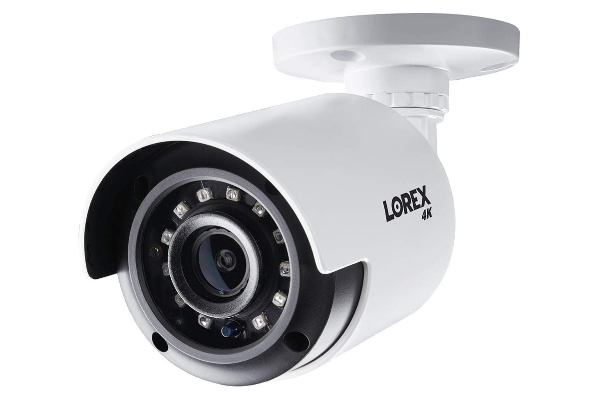 Lorex 4K Security Camera System, Ultra HD Indoor/Outdoor Analog Wired Bullet Cameras with Motion Detection Surveillance, Color Night Vision and Active Deterrence, 2TB 8 Channel DVR, 4 Cameras