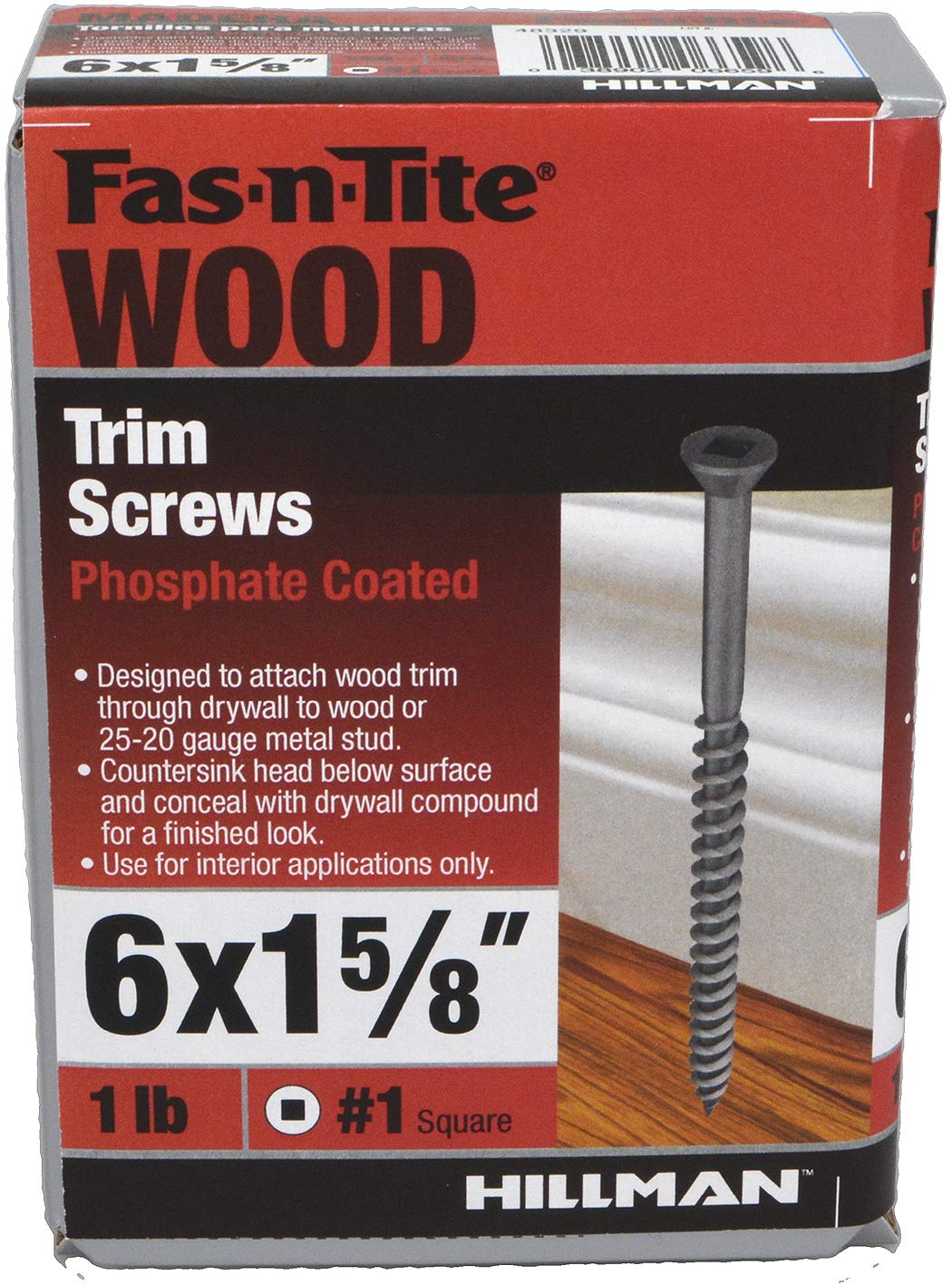 Fas-n-Tite 48329 Trim Screws, Black 0.625 inches