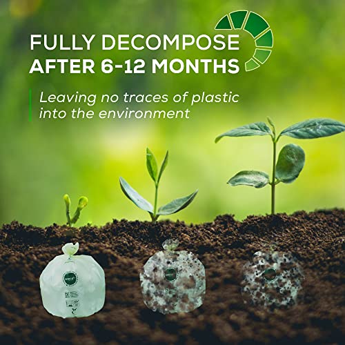 ANECO 100% Compostable Trash Bags 13 Gallon, 35 Count, Extra Thick Kitchen Compost Bags, Large Compostable Bags for Tall Kitchen Bin (Pack of 1)