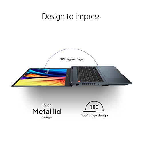 ASUS VivoBook Pro 15 Laptop, 15.6” FHD Display, Intel Core i7-12650H CPU, NVIDIA GeForce RTX 3050 GPU, 16GB RAM, 512GB SSD, Windows 11 Home, Quiet Blue, K6502ZC-DB74