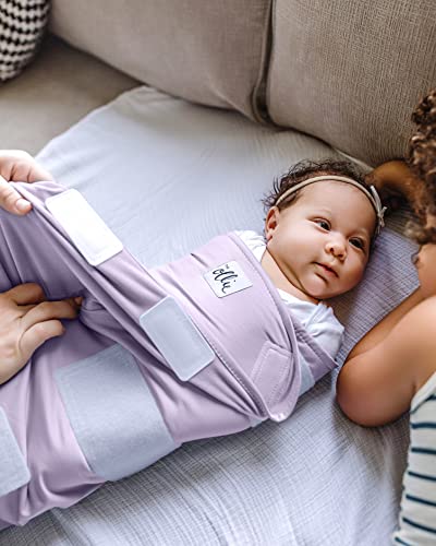 The Ollie Swaddle Bundle (Lavender & Meadow) - Helps to Reduce The Moro (Startle) Reflex -Made from a Custom Designed Moisture-Wicking Material-No overheating-Size Adjustable for All Months of Babies