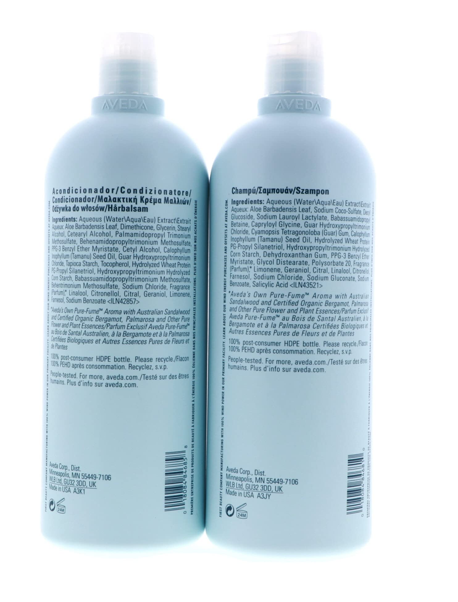 Aveda Smooth Infusion Shampoo and Conditioner 33.8oz Smooths and Softens Hair to Reduce Frizz
