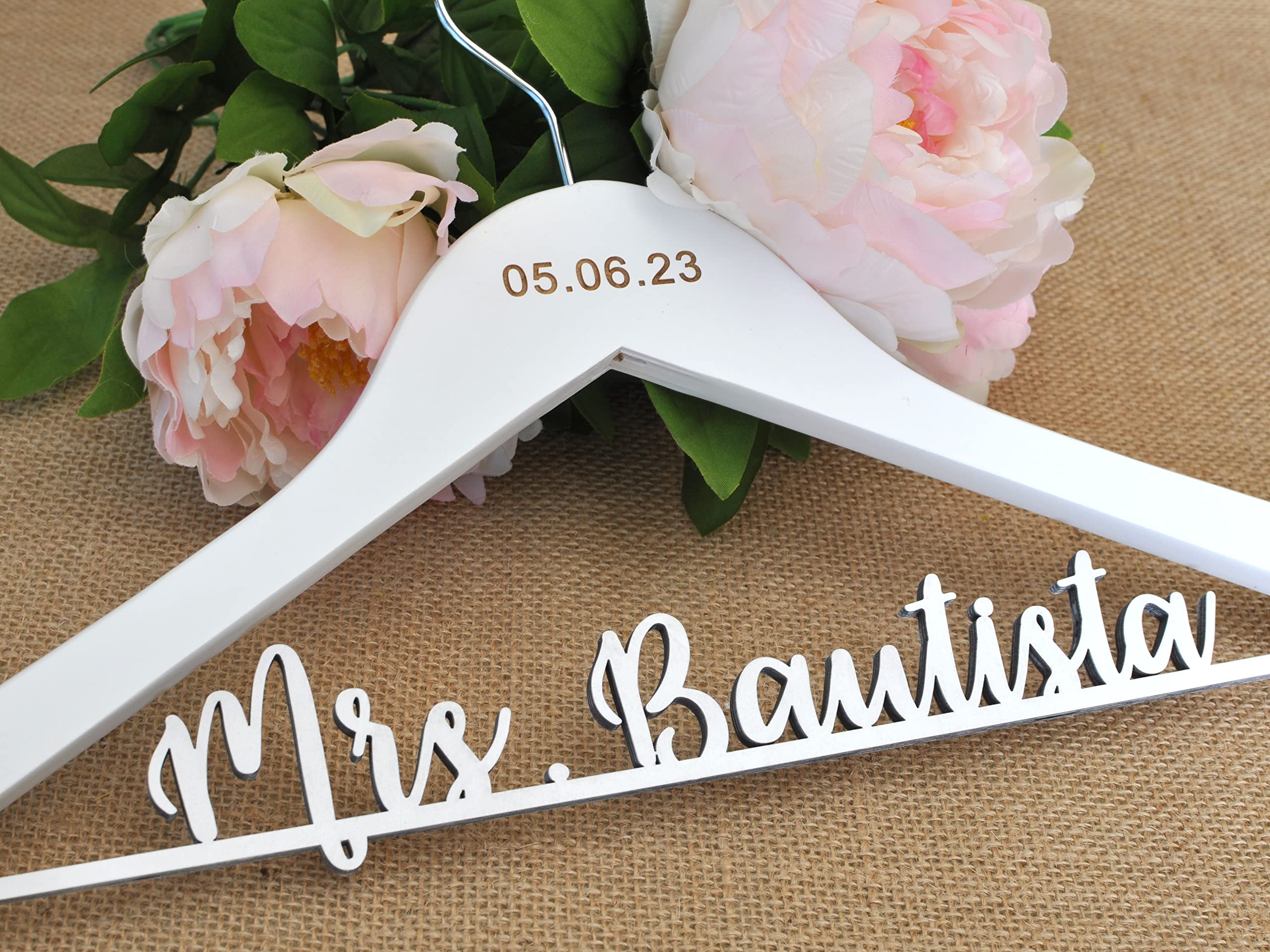 Bride Hanger, Wedding Hanger, Wedding Gift, Personalized Bride Hanger, Honor Maid, Bridesmaid, Doctor, Graduation Dress Hanger
