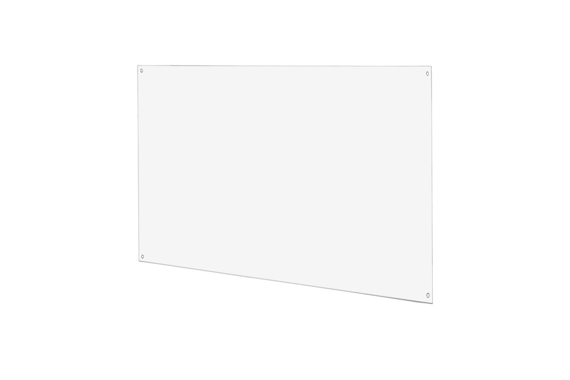 Door Push Plate with Pre Drilled Holes Clear Acrylic 7" x 14" Protective Plastic Piece 1/8" Thick for Scuff Marks and Damage by Marketing Holders