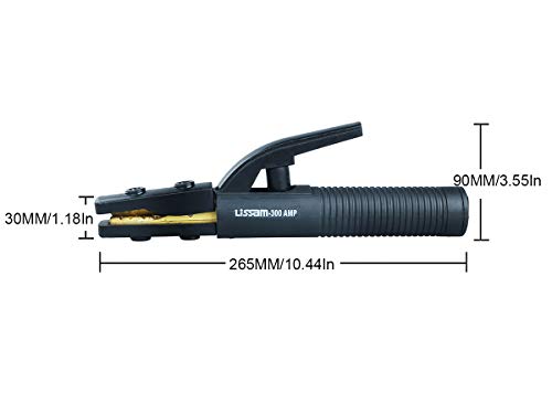 300A Welding Electrode Holder Clamp Style Casting Brass Materials for Arc MMA Welder,Black