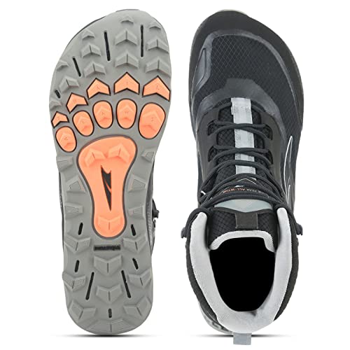 ALTRA Men's AL0A4VQH Lone Peak All-WTHR Mid Trail Running Shoe, Black - 12.5 M US