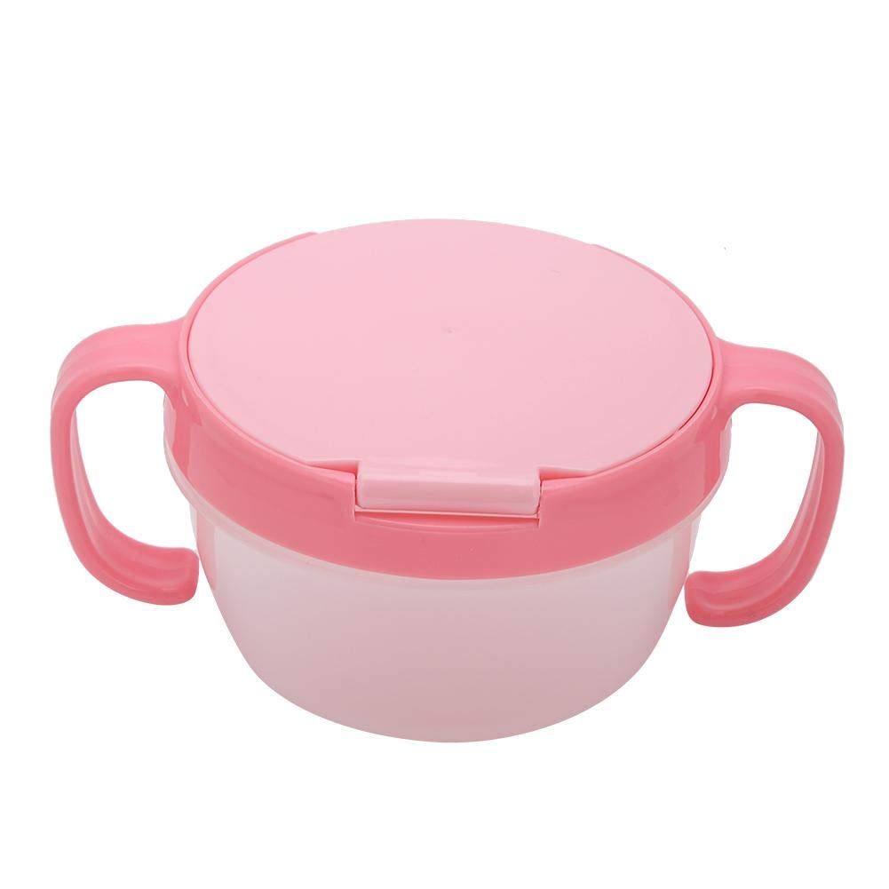 eecoo Snack Cup with Double Handle for Kids, Snack Catcher Lid Snack Container for Toddler and Baby,Portable Biscuits Candy Box (RED2)