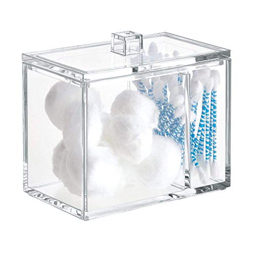 iDesign Clarity Wall Mount Nail Polish Storage Rack with 3 Shelves for Bathroom, Vanity, Closet, Bedroom, Set of 1, Canister