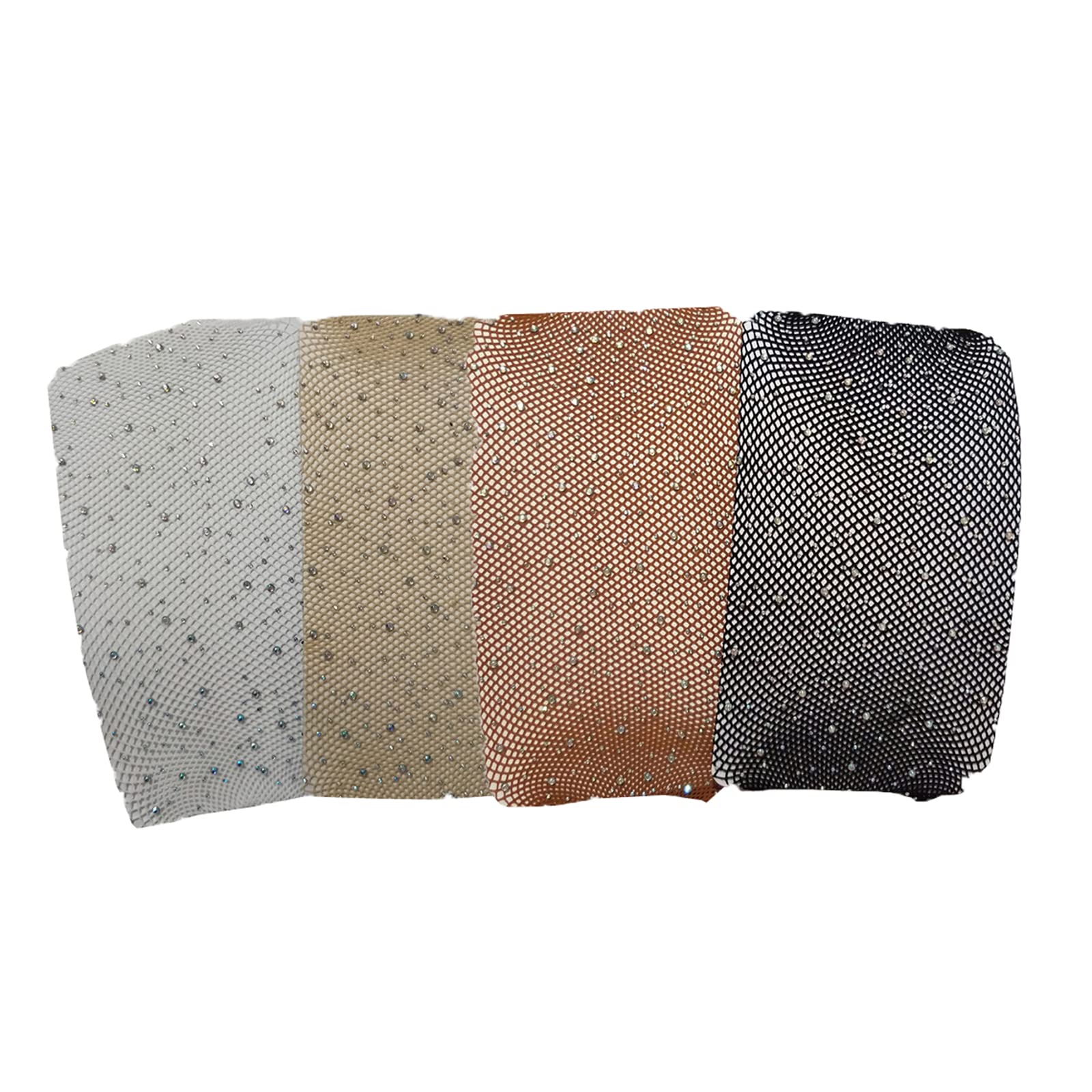LXXIASHI Toddler Kids Baby Girls Mesh Pantyhose Solid Diamonds Tights Leggings Stockings Pants (Rhinestone - Black + Brown + Light Brown + White, 4PCS)