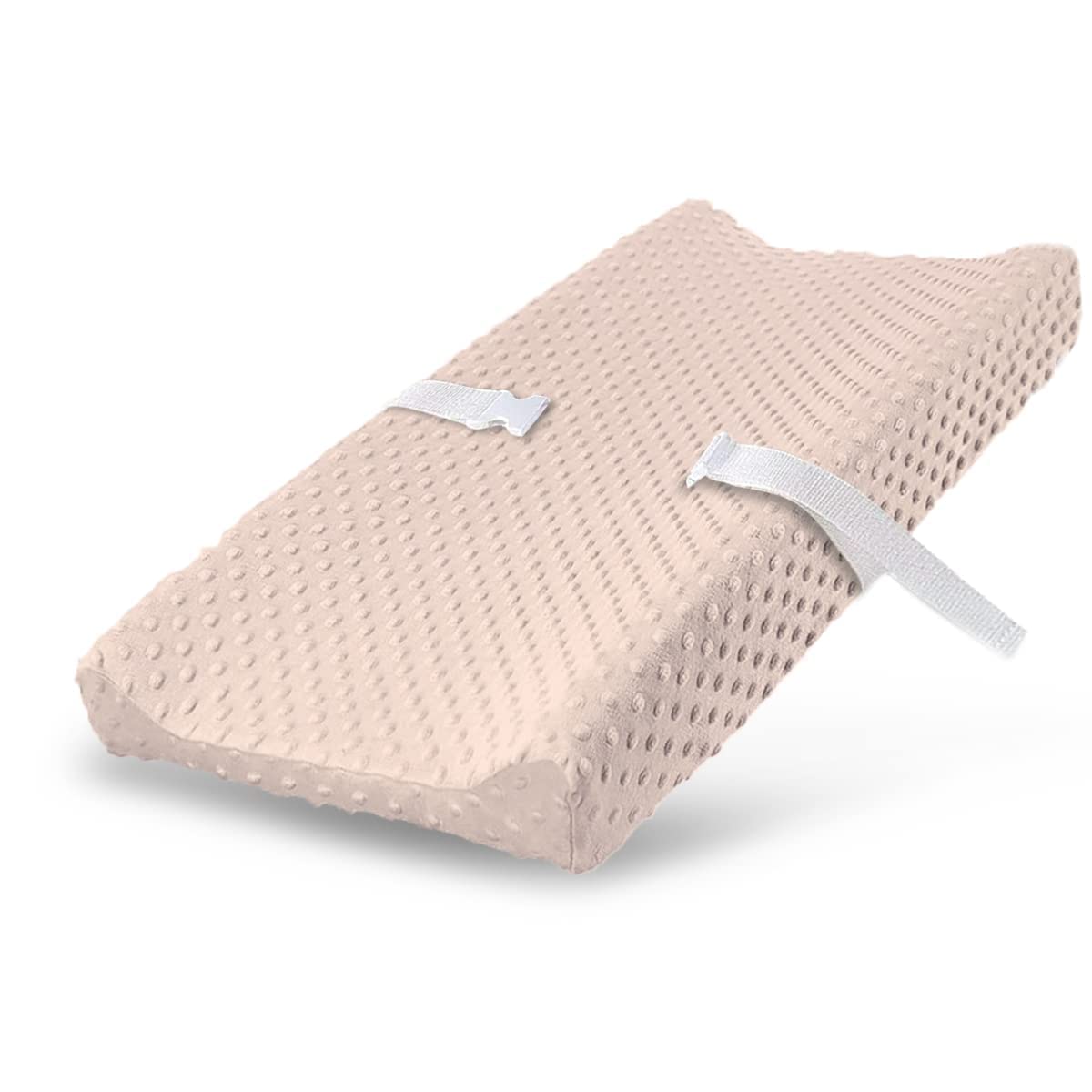 5 Pack Burp Cloths + Minky Changing Pad Cover for Baby Girl Boy, Plush Changing Table Covers Breathable Mink Changing Table Sheets Cover Wipeable