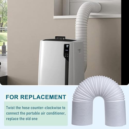5.9 Inch Portable Air Conditioner Hose - Portable AC Hose with 79" Length Anti-Clockwise Thread, Universal AC Exhaust Hose Air Conditioner Parts Accessories