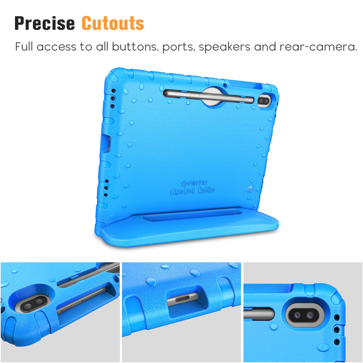 Fintie Shockproof Case for Samsung Galaxy Tab S6 10.5" 2019 (Model SM-T860/T865/T867), Kiddie Series Light Weight Convertible Handle Stand Kids Friendly Cover with Built-in S Pen Holder, Blue