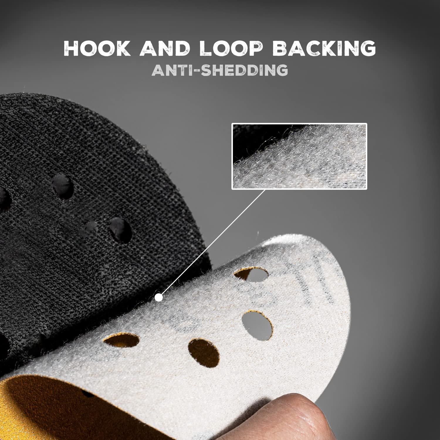 AugTouf 5 Inch Sanding Discs Hook and Loop, Assorted Grits 8 Hole Aluminum Oxide Sanding Discs for Random Orbital Sander - 100 Pack (60-800 Grit) by toolant