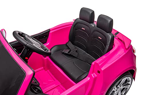 DAKOTT Kids Ride On Sports Car, 12V Battery Powered Chevy Camaro w/Parent Remote Control, Bluetooth, Horn, Music & Headlights Taillights for 3-6 Years