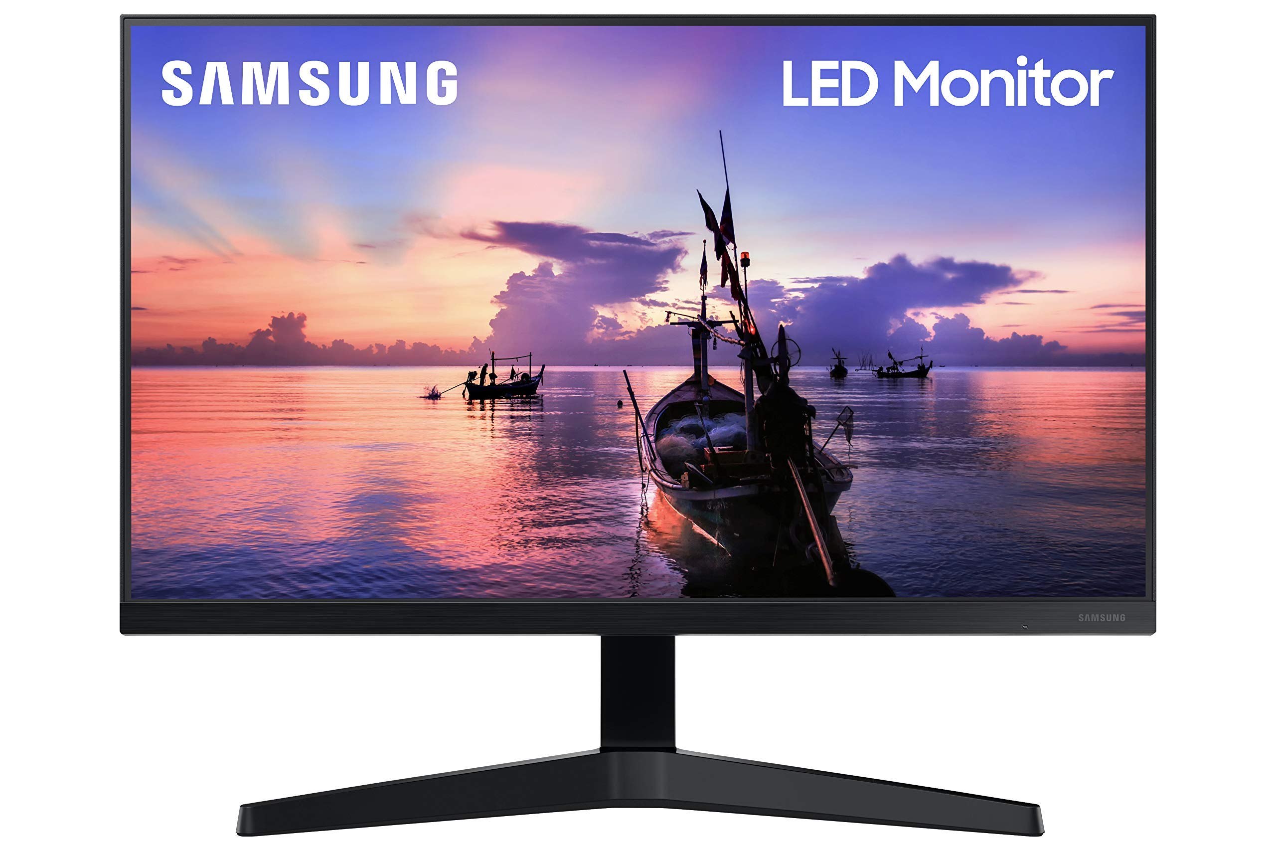 SAMSUNG 22-inch T35F LED Monitor with Border-Less Design, IPS Panel, 75hz, FreeSync, and Eye Saver Mode (LF22T350FHNXZA), Dark Blue Gray (Renewed)