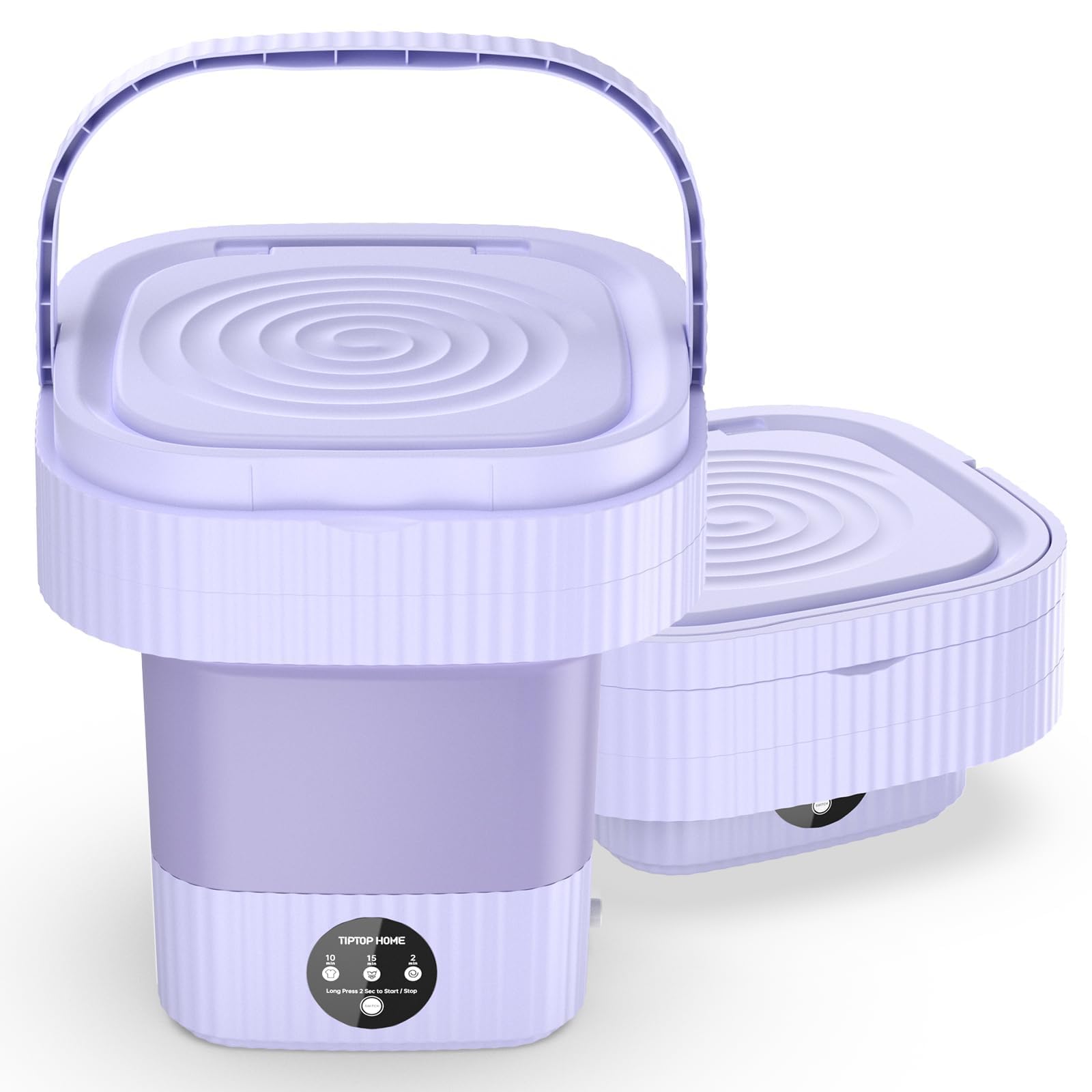 Portable Washing Machine, Mini Washing Machine Turbine Wash, 10L Mini Portable Washer for Underwear, Sock, Baby Clothes, Travel, Camping, Dorm, RV, Home Foldable Small Portable Laundry Machine