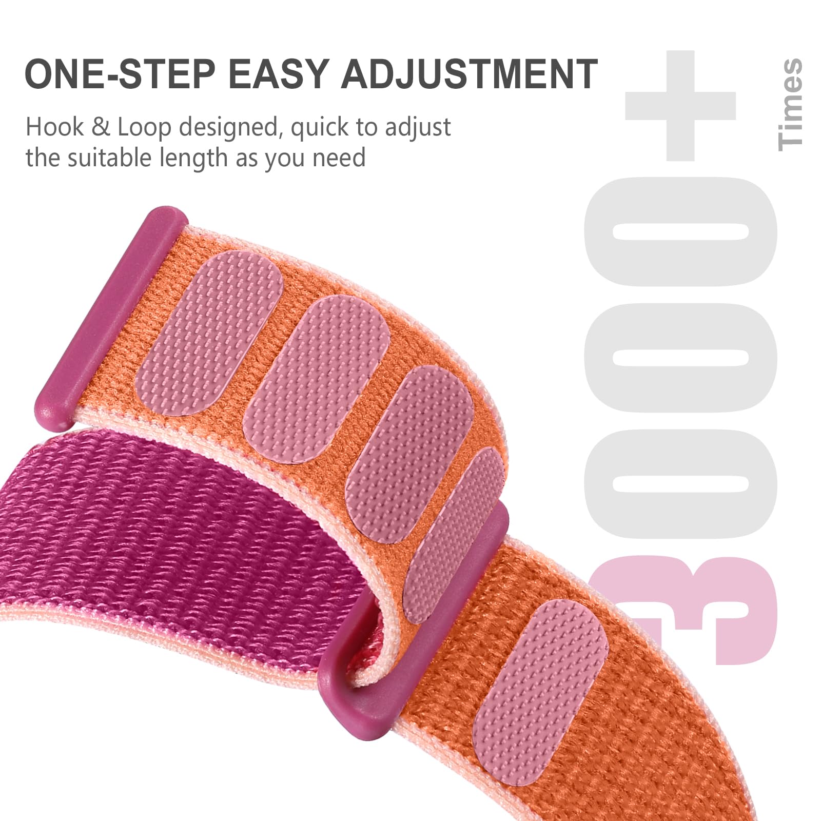 4 Pack Getino Band Compatible with Fitbit Sense & Versa 3 Bands Women Men, Stylish Adjustable Breathable Soft Nylon Sport Loop Replacement Bands for Fitbit Sense/Versa 3 Smart Watch Accessories (5-Smokey Purple/Purple/White/Rose Pink)